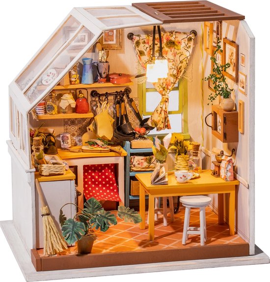 Robotime Bouwpakket Keuken - Modelbouw - Miniatuur Keuken - DIY - Voor ...