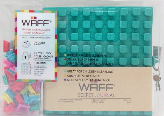 Waff Waff Creatief Geheim Dagboek Set 15x15 cm Groen Glitter | bol