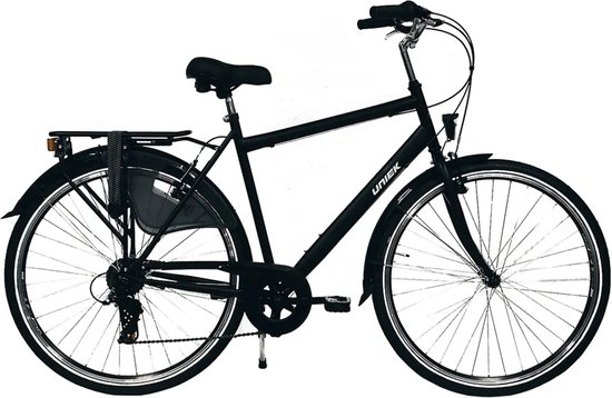 Uniek: Heren Stadsfiets 6V 28'' mat zwart | bol