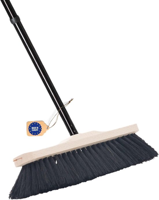 Bezem Bezem met steel Stabiele echt paardenhaar Zachte bezem Kastbezem ...