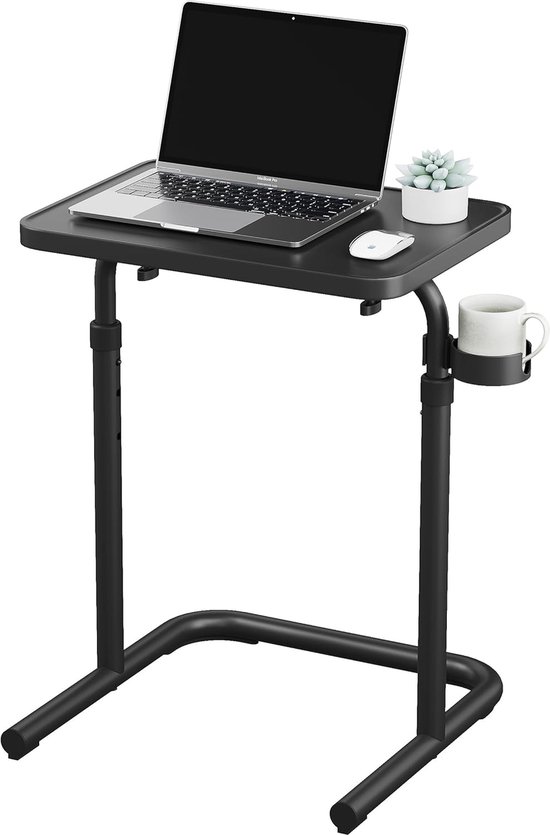 Bijzettafel met C-vorm, salontafel, banktafel, kleine bijzettafel ...