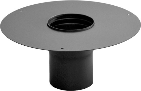 Nedco BV Zwart staal 2 mm 130 mm afdekplaat + nisbus 20 cm | bol