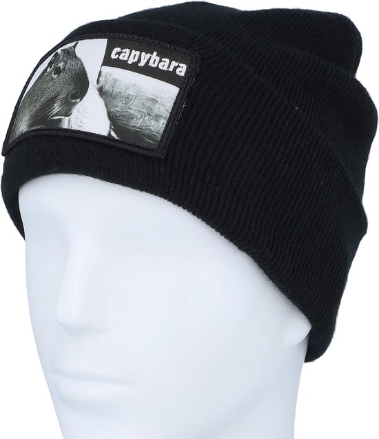 Hatstore- Capybara Sofa Beanie Black Cuff - Iconic Cap | bol