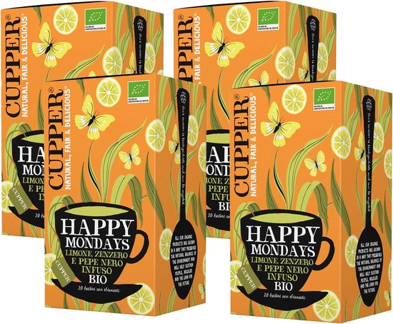 Clipper Happy Mondays - Organic Lemon ginger & black pepper infusion 4 ...