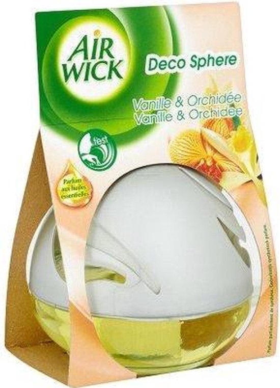 Air Wick - Luchtverfrisser - Deco Sphere - Vanille & Orchidee - 75ml | bol