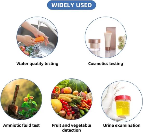 PH teststrips / Lakmoes strips - Voor zwembadwater, tuingrond ...