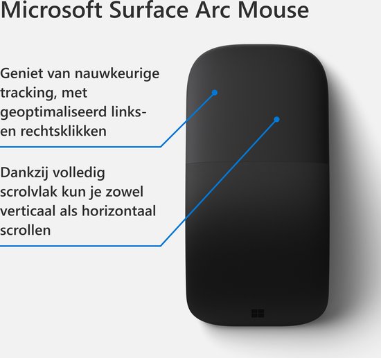 Microsoft Surface Arc Mouse - Draadloze Bluetooth - Zwart | bol