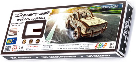 Wooden City Police Car | bol