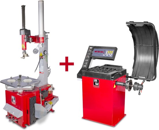 Set bandenwisselaar BT200M 230V+ balanceermachine BB205 230V MW Tools ...