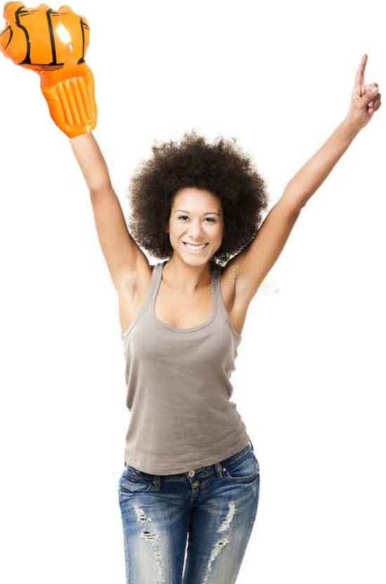 Opblaasbare Oranje Hulk Hand 50cm - Limited Edition - Fan Artikel Item ...