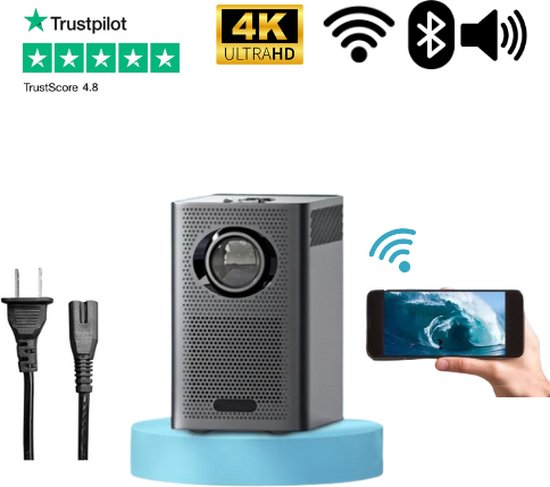 Trendélec™ Beamer Deluxe | Projector met 4K support/400ANSI | 1080P ...