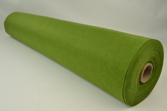 15 meter vilt - 1mm dik vilt - Mosgroen - 90cm breed | bol