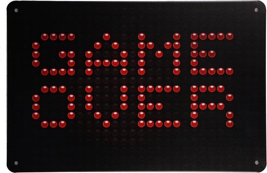 Game Over – Game decoratie - Wandbord – Game room decoratie - Tekstbord ...
