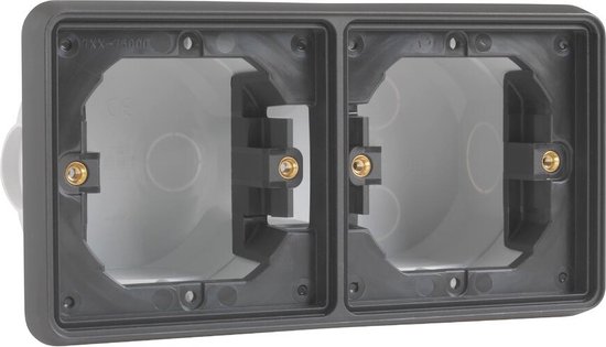 Niko New Hydro - Inbouwdoos 2-voudig Zwart 761-75000 | bol