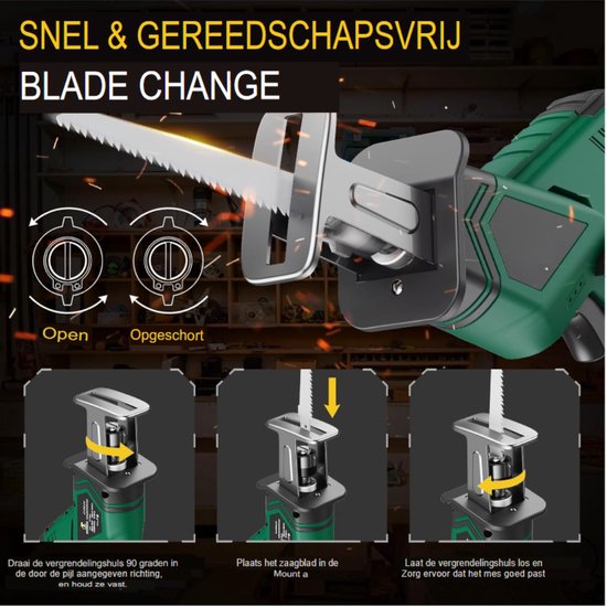 Gratyfied - Reciprozaag met accu - reciprozaag - reprozaag | bol