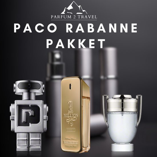 Parfum2travel-Paco Rabanna pakket-Phantom-Invictus-onemillion | bol