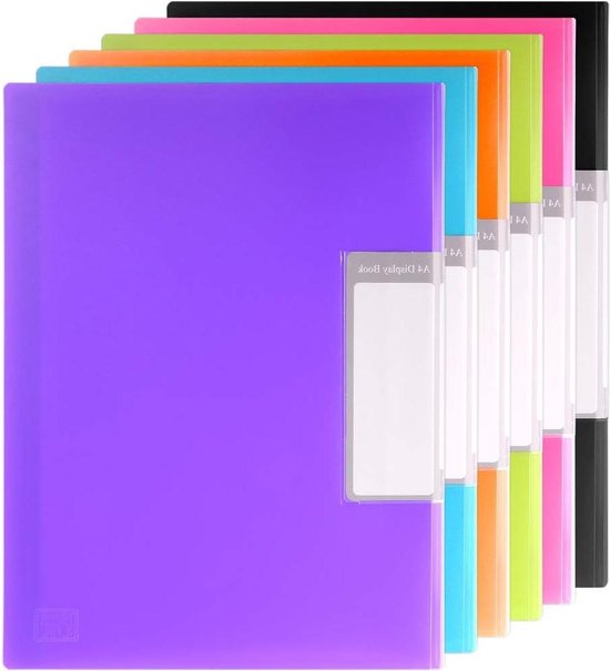 Documentenmap A4 set van 6 - Ringmap met 30 insteekhoezen - Schrijfmap ...