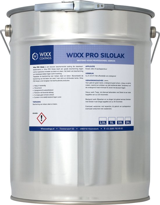 Wixx PRO Silolak Zwart - 20L - Zwart | bol