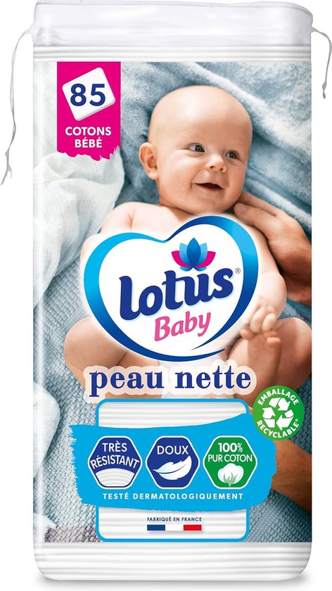 Lotus baby huid - katoen (1 verpakking met 85 Doekjes) | bol