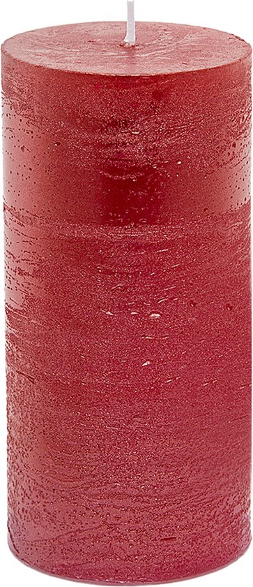 Rode cilindervormige kaars H15 | bol