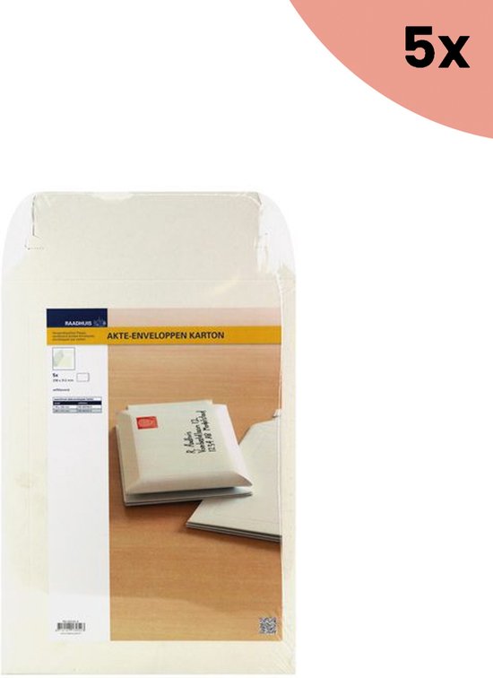 5x Envelop Raadhuis 238x312mm karton wit 5 stuks | bol