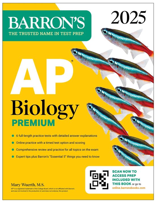 Barron's AP Prep- AP Biology Premium, 2025: Prep Book with 6 Practice ...