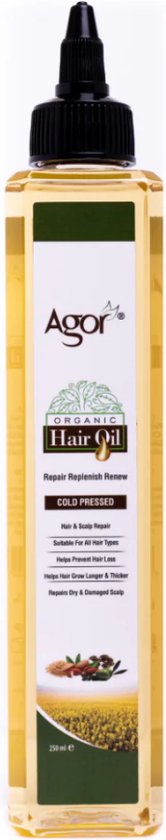 Agor Organic Hair Oil Hair & Scalp 250ml | bol