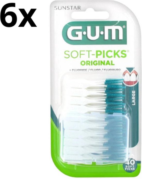 6x GUM Soft-Picks Original Large 40 stuks | bol