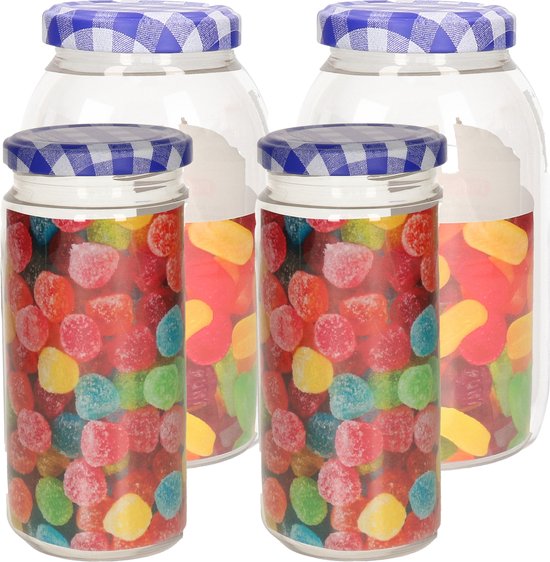 Plasticforte Weckpotten/inmaakpot set Classic - 4x - 550/750 ml ...