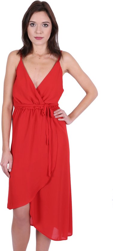 John Zack Lichte, luchtige rode jurk | bol