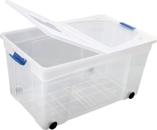 Opbergbox met deksel, opbergboxen, Opbergdoos met deksel 60 l + 145 l ...