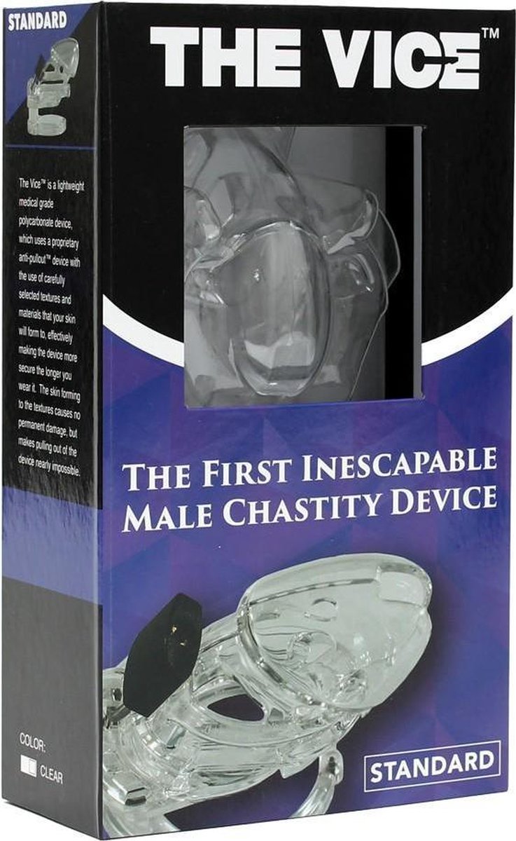 The Vice Chastity Cage Standard Transparent - Dispositif de chasteté ...