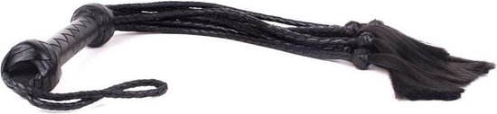 Flogger van leer met tips van nylon haar - zwart | bol.com