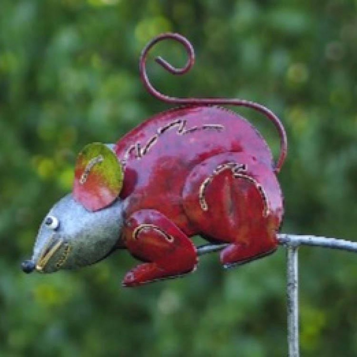 Tuinsteker Muis metalen balans schommel rode Muis | bol.com