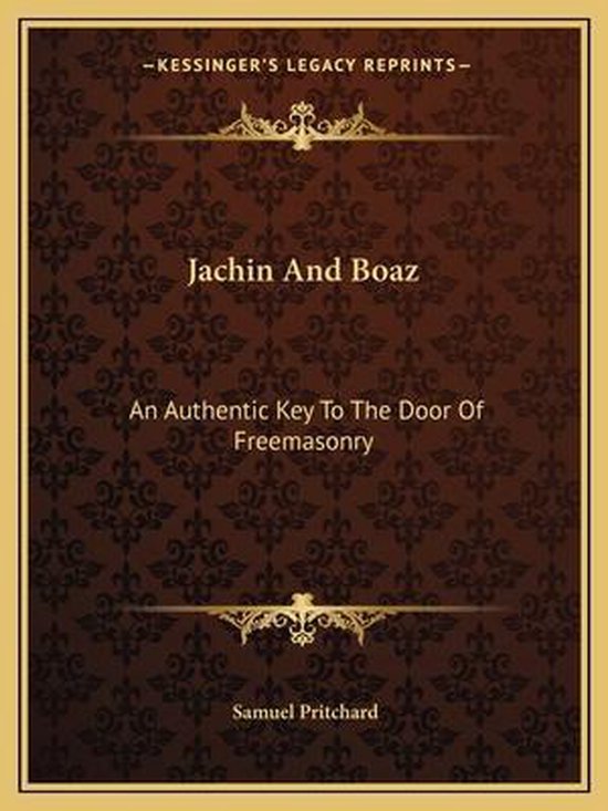 Jachin and Boaz, Samuel Pritchard | 9781162900254 | Boeken | bol.com