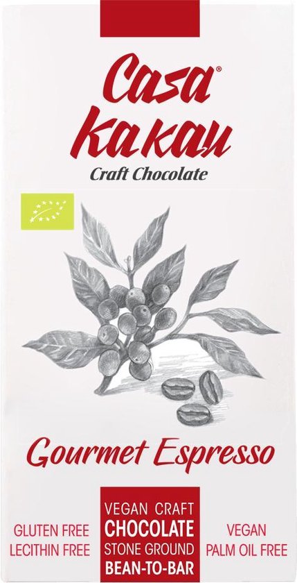 Casa Kakau vegan bio chocolade puur espresso glutenvrij sojavrij | bol.com