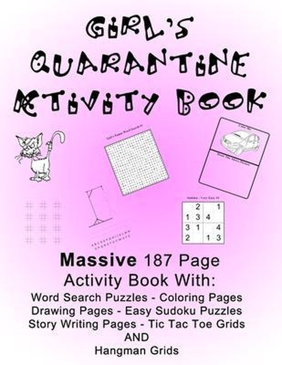 On Target Kids Activity Books- Girl's Quarantine Activity Book, On ...