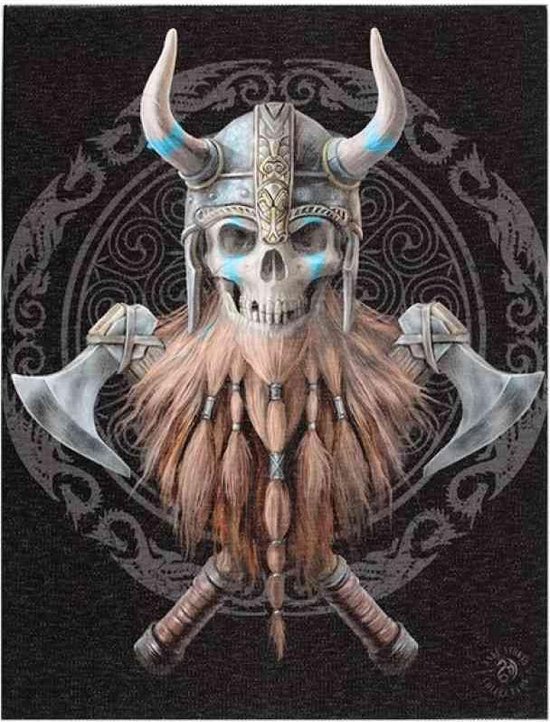Anne Stokes Canvas afbeelding Viking Skull 19x25 Multicolours | bol