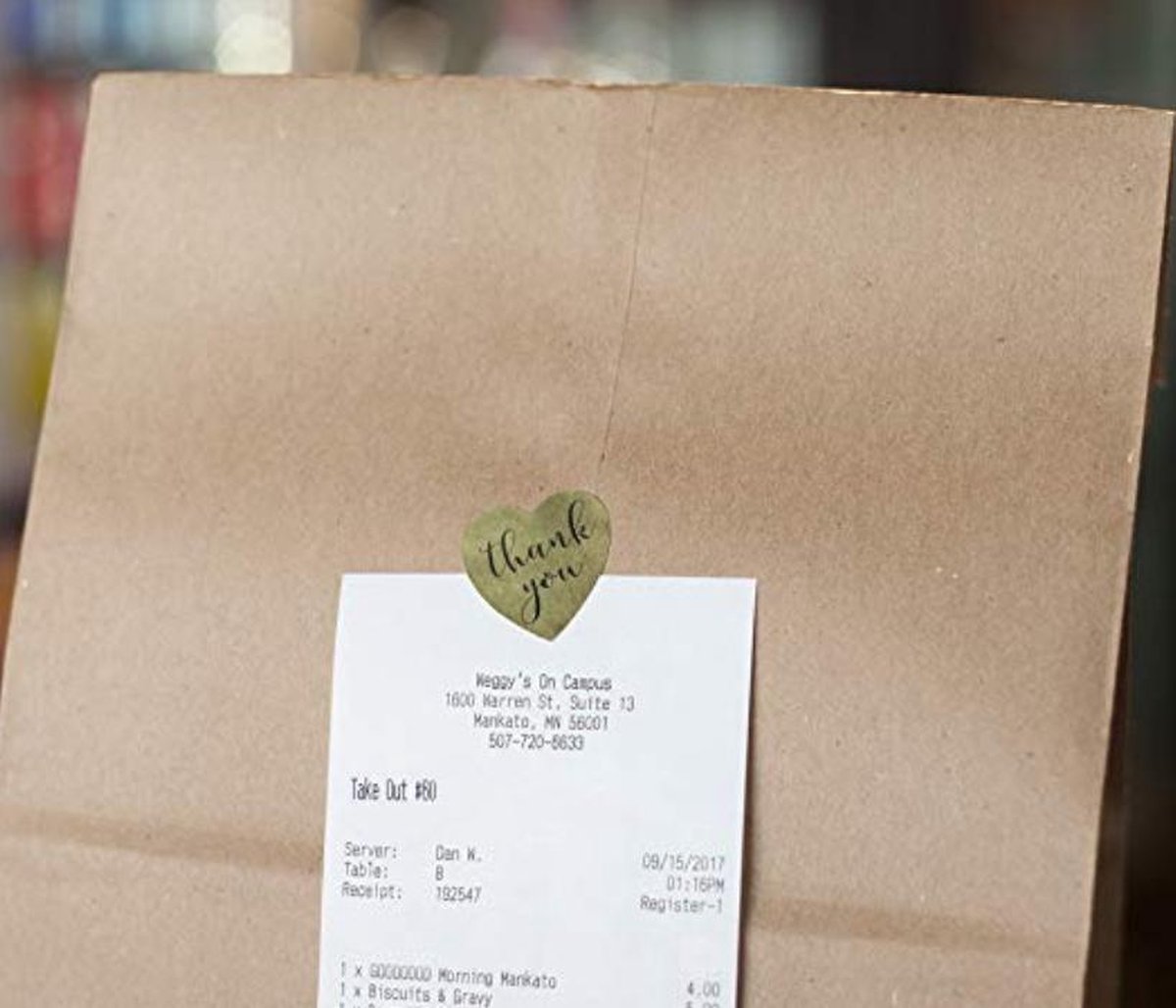 Stickers 'Thank you' - bedrijf stickers - cadeau - cadeau stickers ...