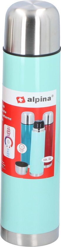 Bouteille thermos Alpina 1 litre Bleu clair | bol.com