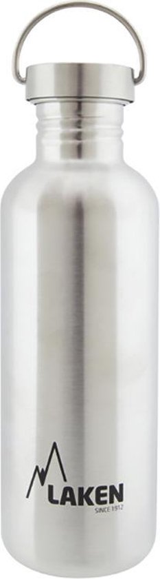 RVS fles 1000ml Basic Steel Bottle - RVS dop, Laken | bol