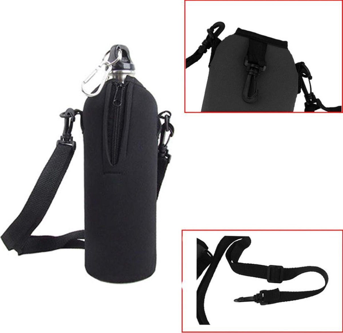 Neopreen Waterfles Tas - Waterfles Isolatie Tas - Geïsoleerde Waterfles ...