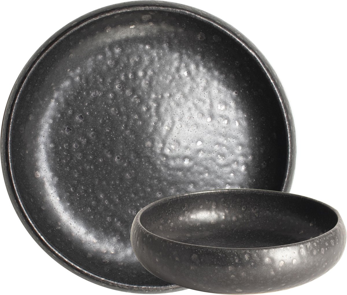 Gusta Table Tales - Kom - Zwart - Mineral - ø20,5x5cm | bol.com