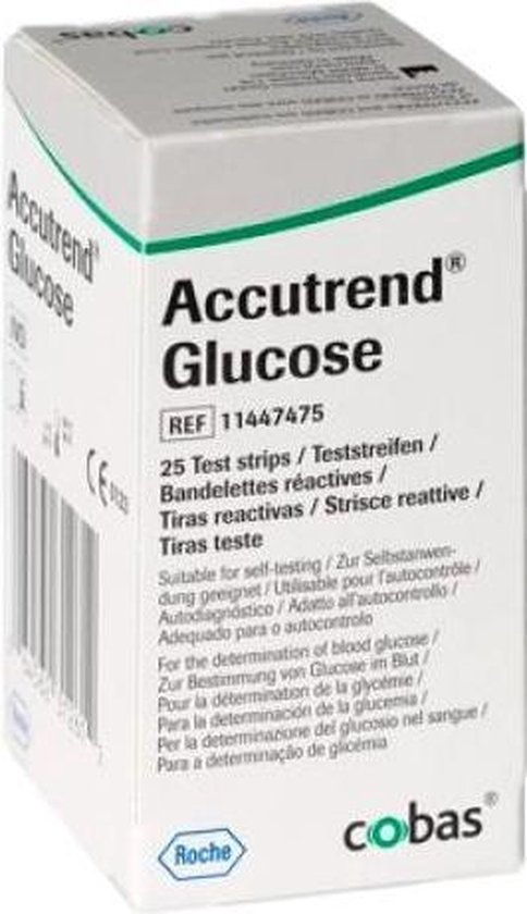 Bloedonderzoek Accutrend Glucosetest, per 25 strips | bol