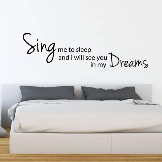 Muursticker Sing Me To Sleep - Groen - 80 x 21 cm - slaapkamer engelse ...