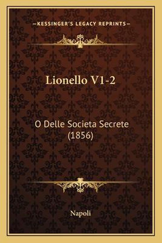 Lionello V1-2, Napoli | 9781165435791 | Boeken | bol.com