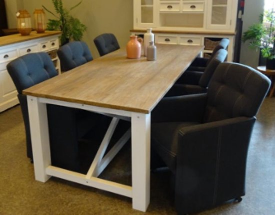 Teak eetkamerset Lucas 240cm | bol.com