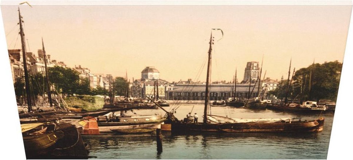 Oud Stadsgezicht Rotterdam - Oude Vismarkt aan de Leuvehaven - Oude ...