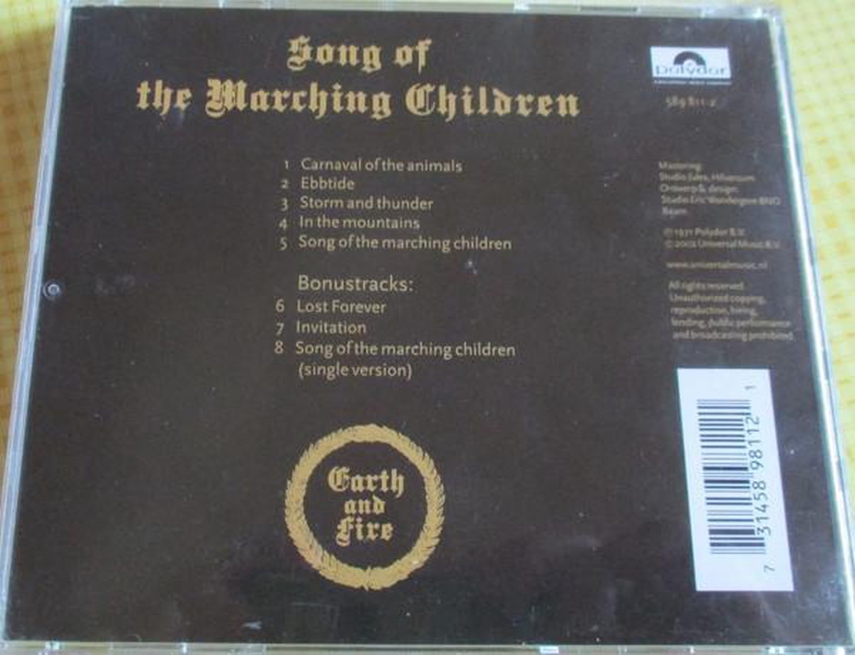 Song Of The Marching Children, Earth and Fire | CD (album) | Muziek | bol