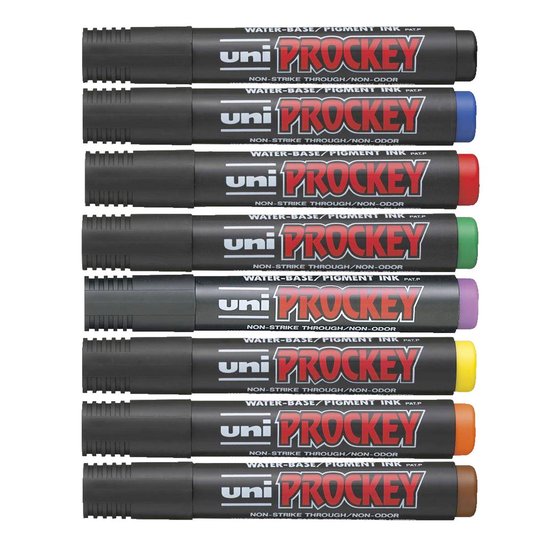 Uni-Ball Zwarte Prockey PM-122 - Permanente Marker | bol